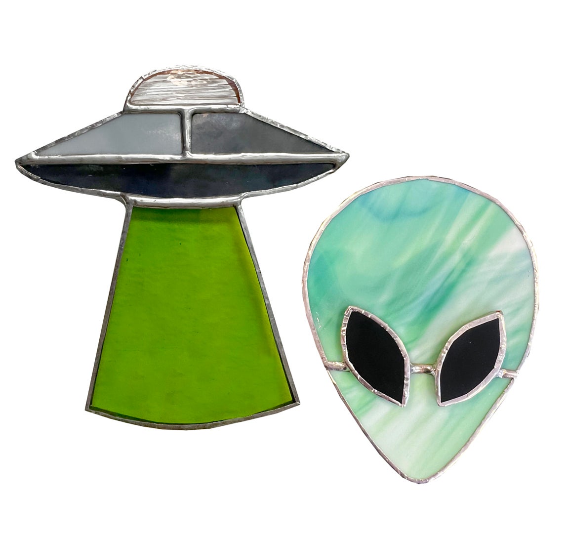 Alien Stained Glass Workshop 03/09, 1-3pm | STRANGE EARTH STUDIO